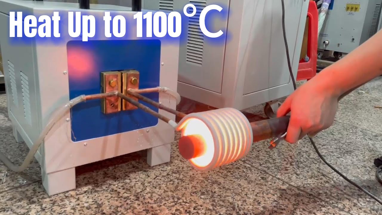 1100℃ #Iron #Rod #Heating - JLC-50KW #Induction #Heating #Equipment ...