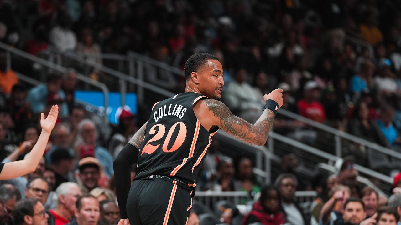 John Collins drops 18 points and 10 rebounds in OT Win over Mavs - YouTube