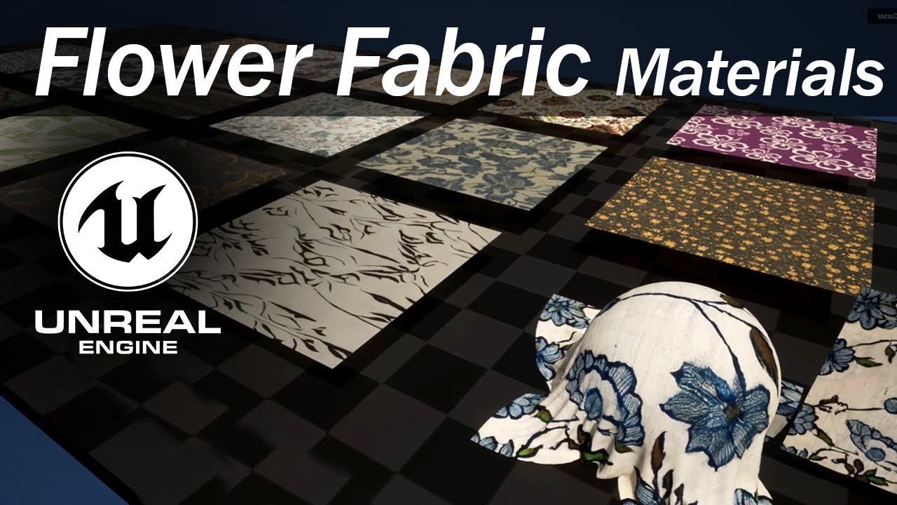 Unreal Flower Fabric Material. PBR. seamless - YouTube