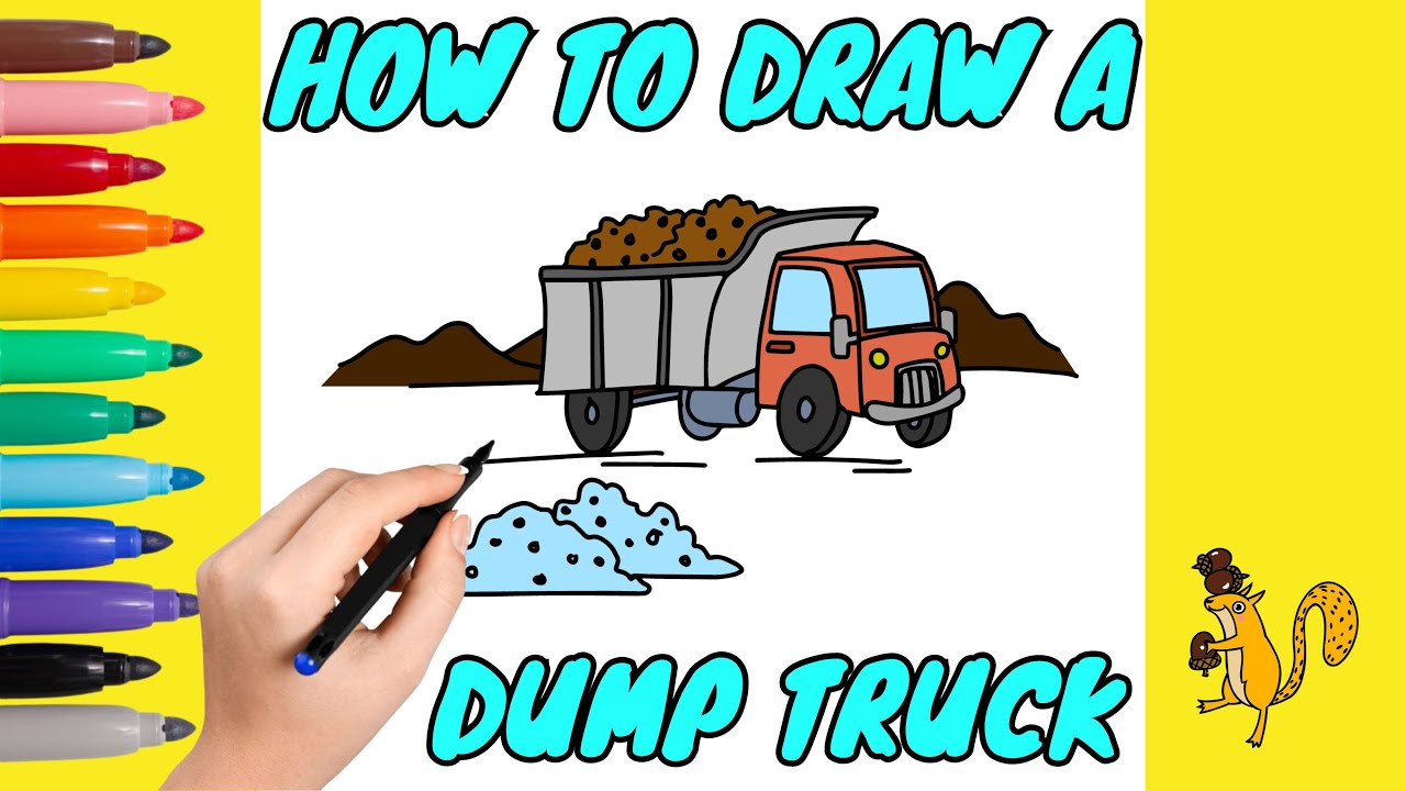 Draw a Massive Dump Truck Hauling Dirt at a Construction Site Fun ...