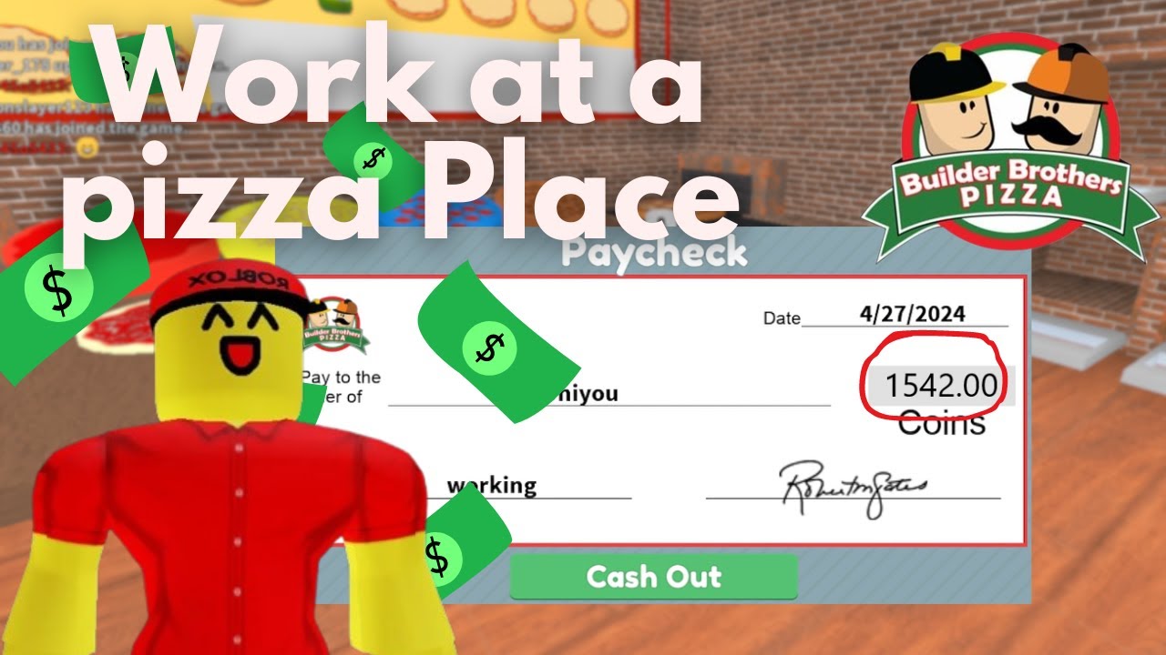 How to Maximize your PAYCHECKS $$$ on Roblox work at a pizza place ...