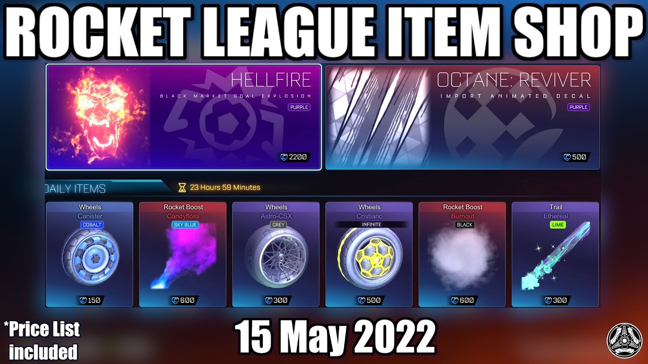 ROCKET LEAGUE ITEM SHOP | MAY-15-2022 | RL Item Shop Today - YouTube