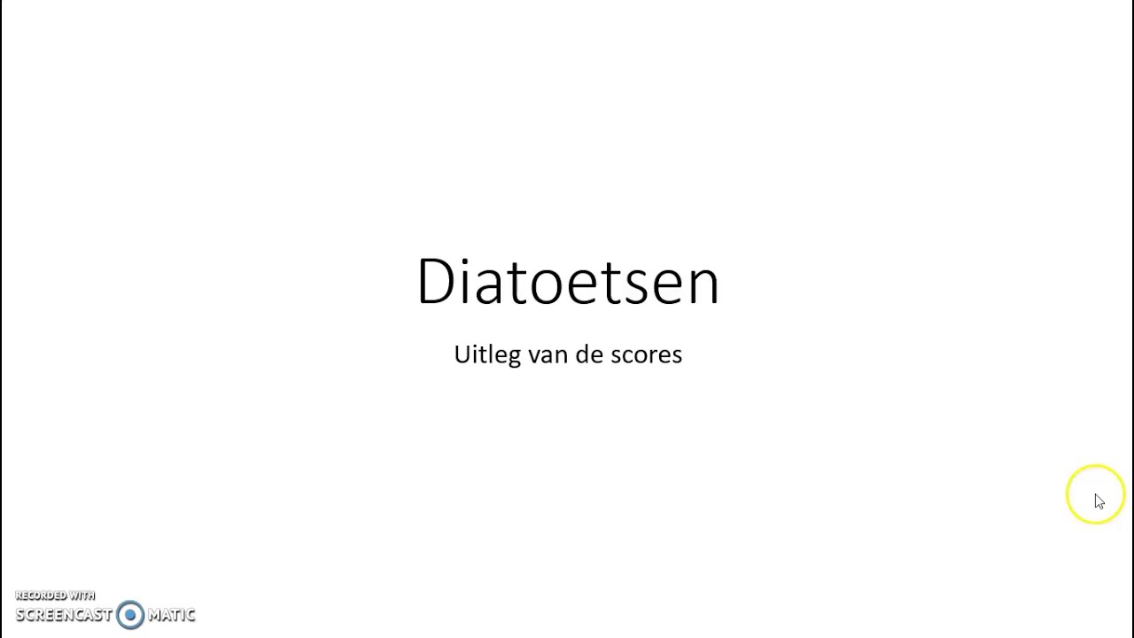 Uitleg scores Diatoetsen voor ouders - YouTube