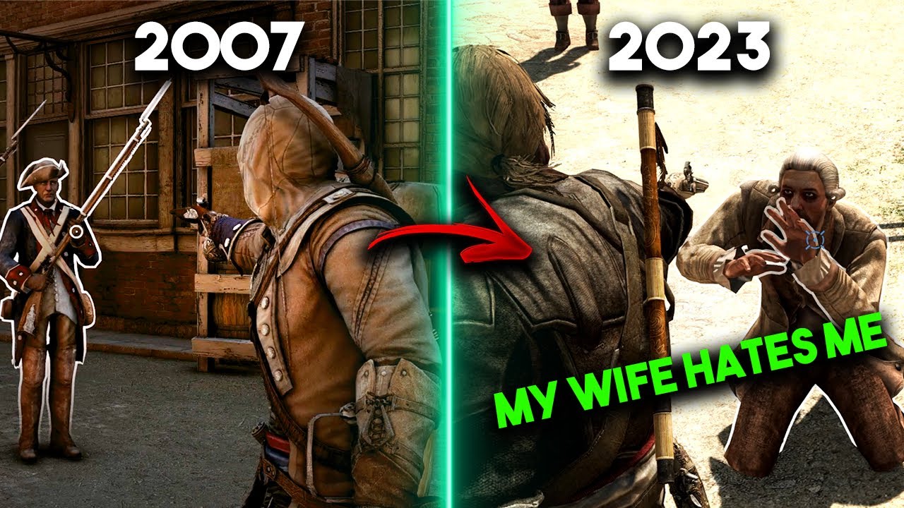Evolution of Gunpoint Reactions in Every Assassin's Creed - YouTube