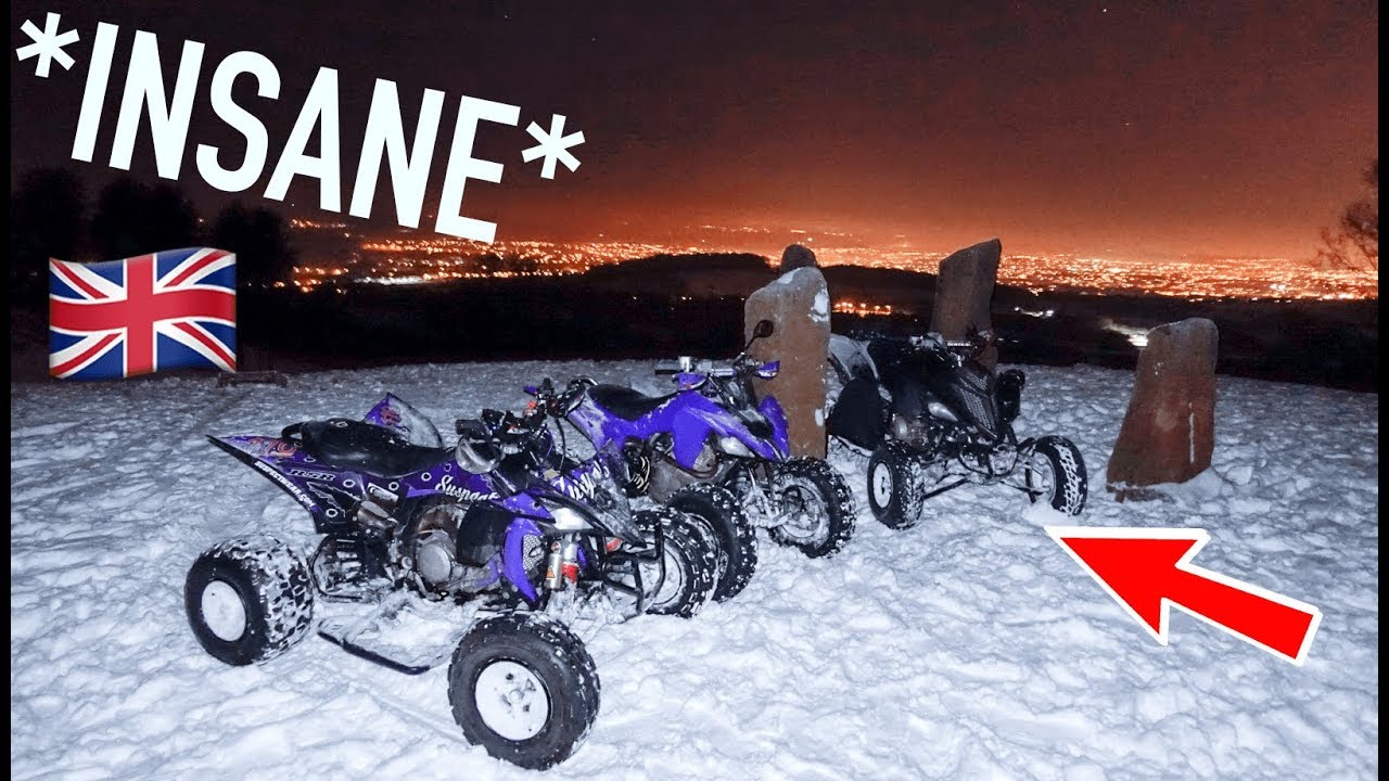*INSANE* MOUNTAIN DRIFTING IN SNOW ON MY ATV!! - YouTube