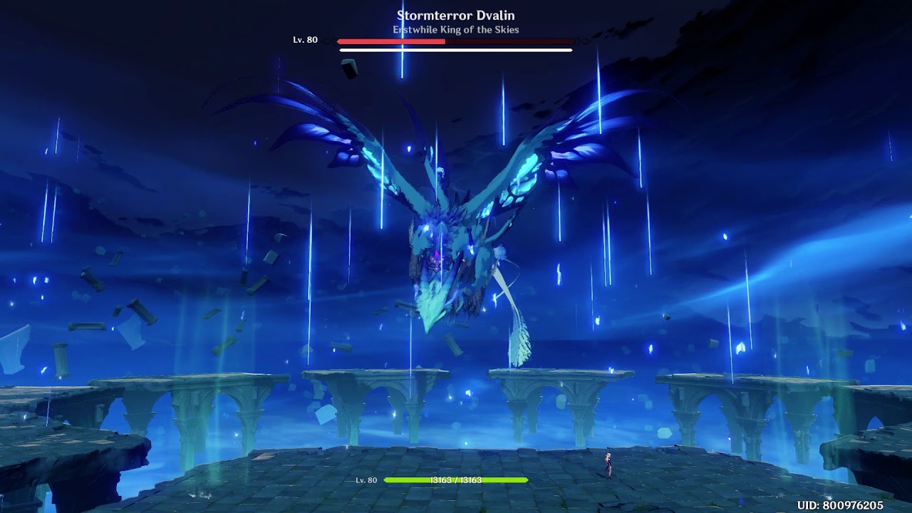 Stormterror/Dvalin Level 80 ft Keqing + Fischl - YouTube