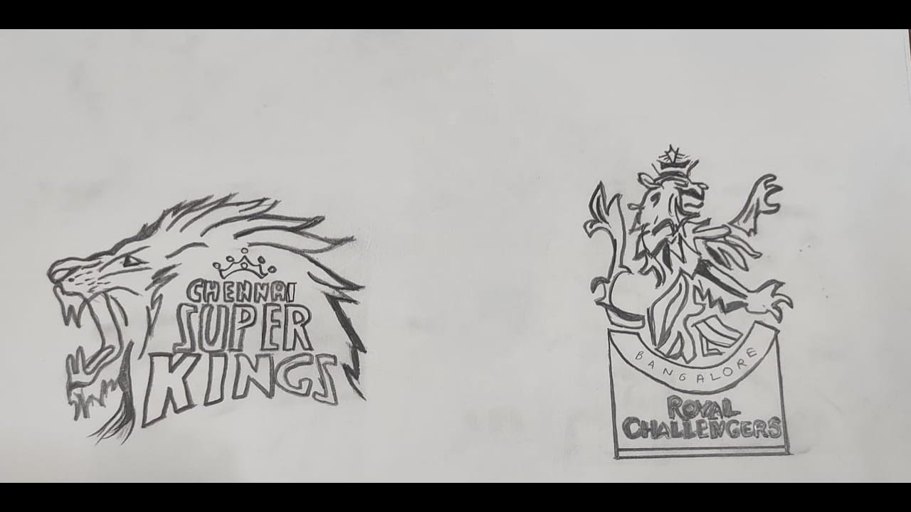 CSK VS RCB || IPL Draw #Drawing #Art - YouTube