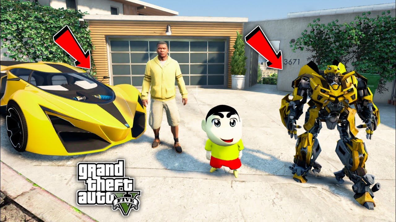 GTA 5 : Shinchan Become Transformer Robot Car in GTA 5 ! (GTA 5 mods ...