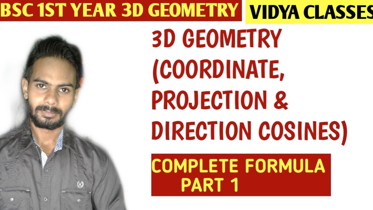 3d geometry part 1(coordinate, projection & direction cosines) - YouTube