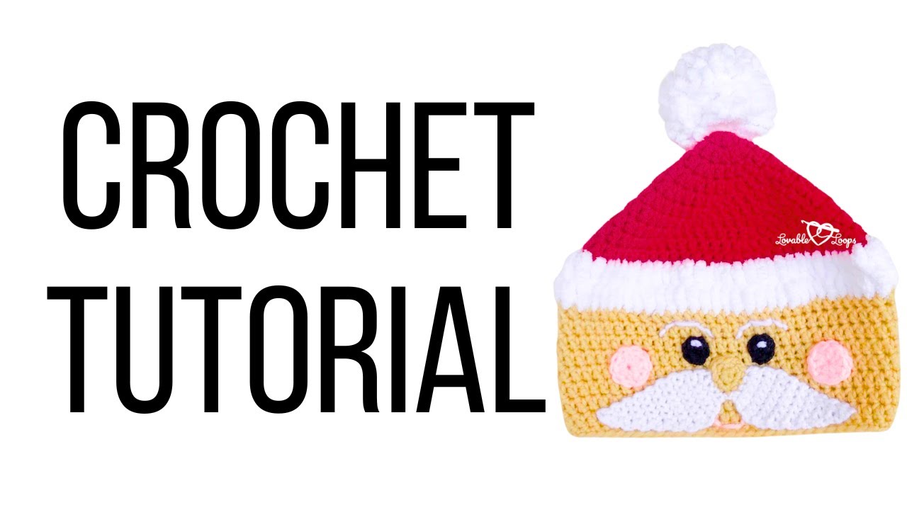 Crochet Santa Hat Tutorial (toddler size) - YouTube