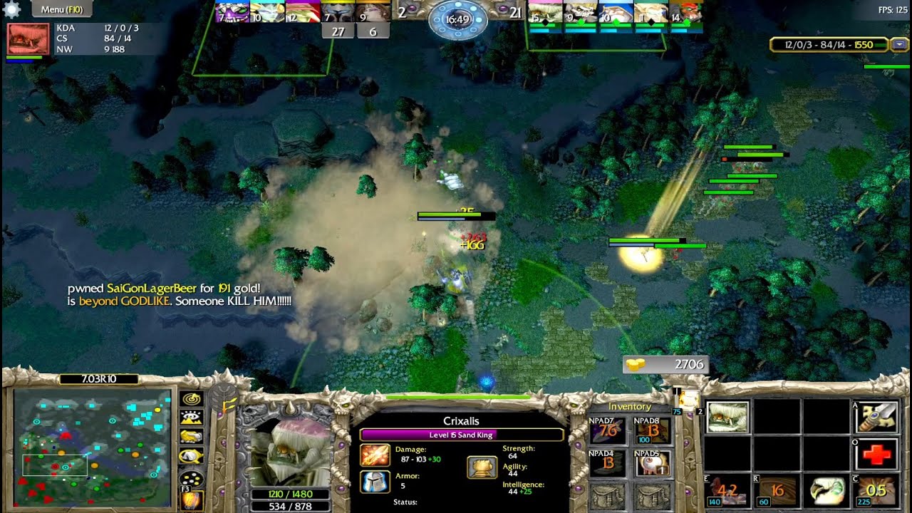 DOTA 1 Sand King Crixalis Beyond GODLIKE #15 - YouTube