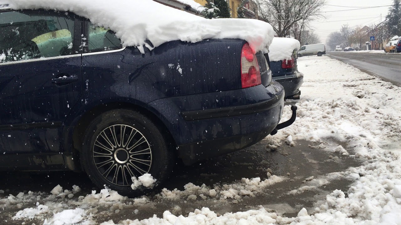 Snow Diesel cold start passat 1.9 tdi - YouTube