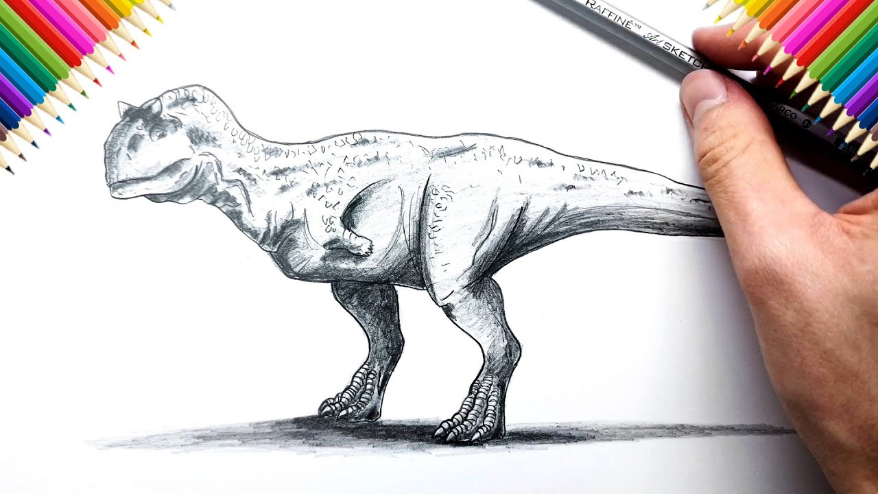How to Draw Carnotaurus | Sketch Tutorial - YouTube