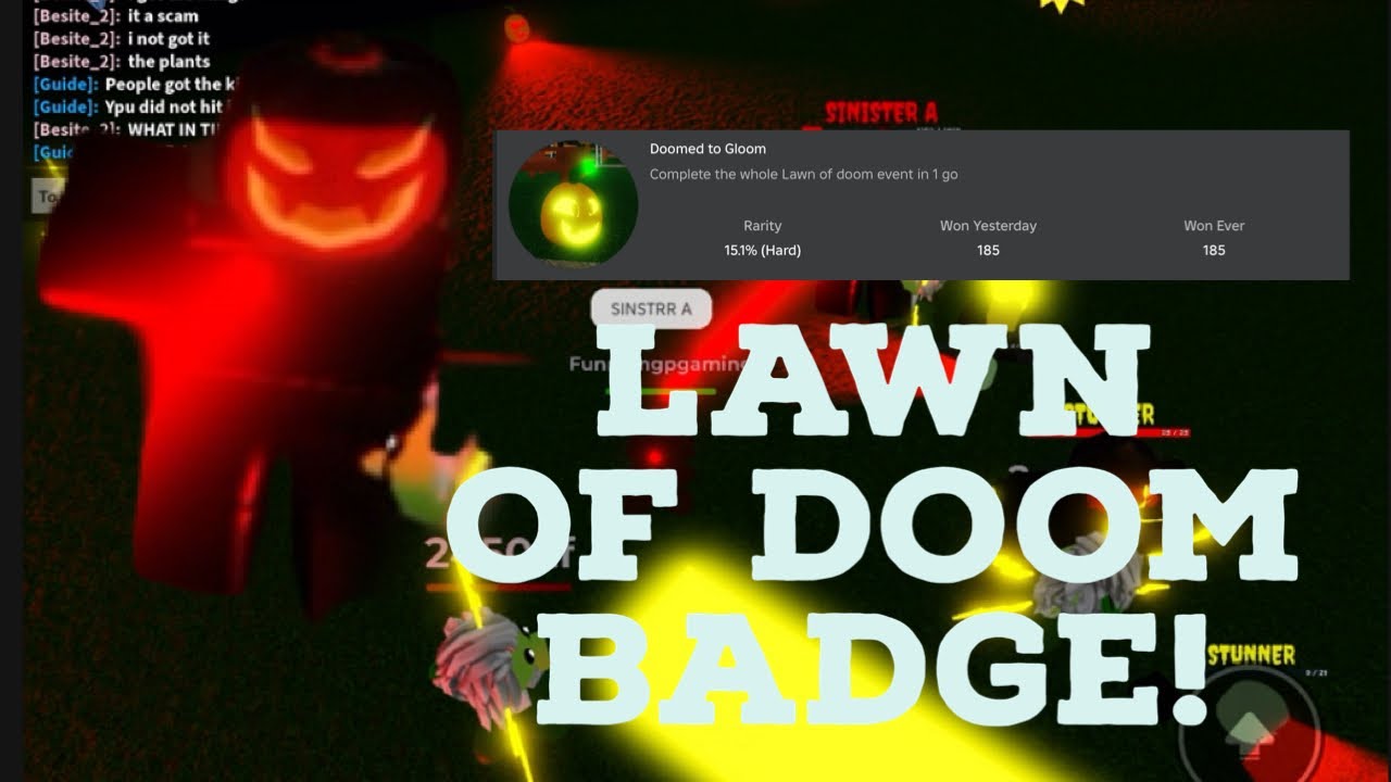 How to get the lawn of doom badge in super pvz (super pvz) - YouTube