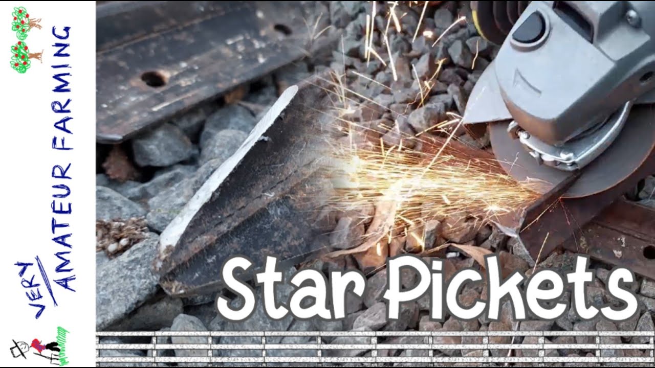 Star Pickets - rejuvenating old steel droppers - YouTube