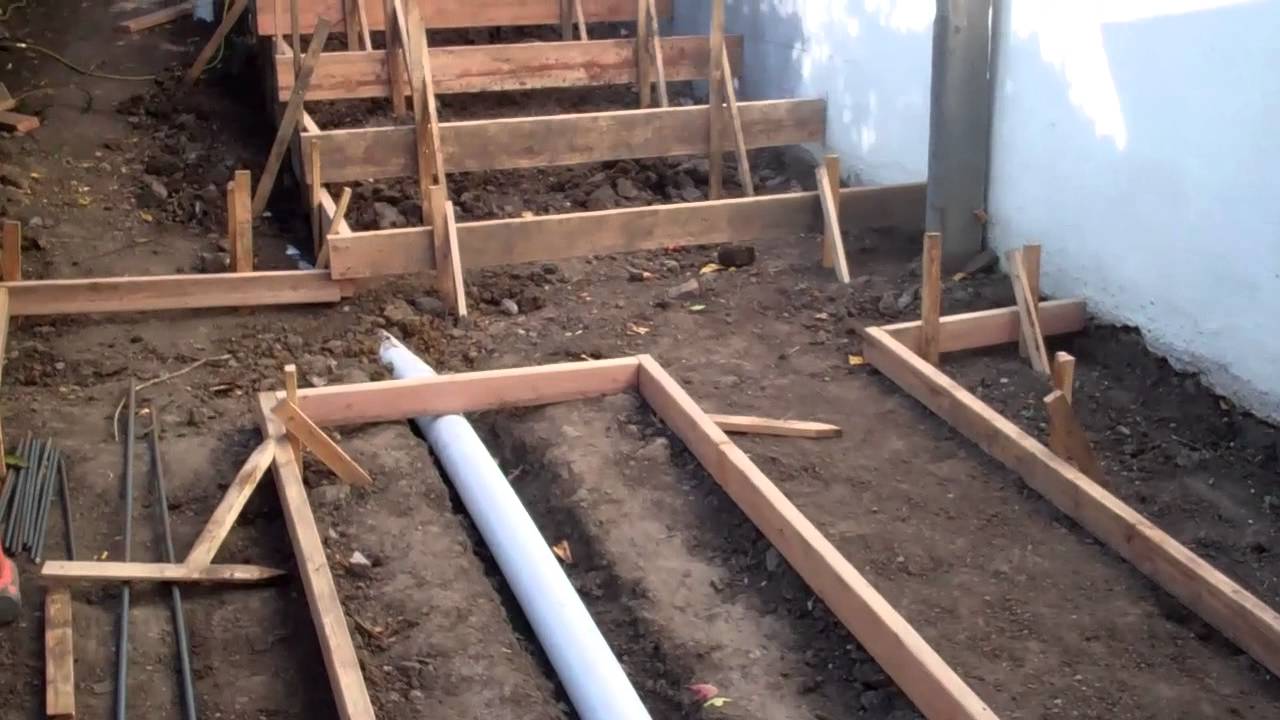 Veterans concrete...formwork and drain system - YouTube