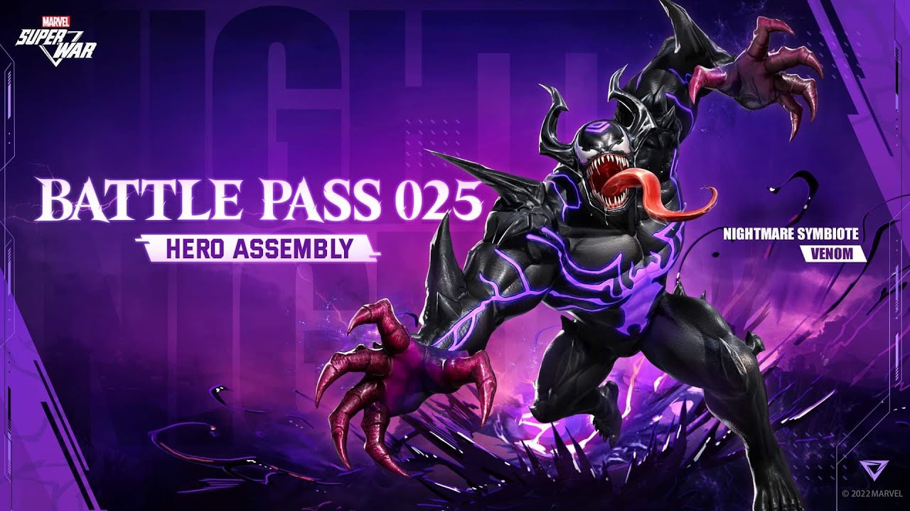 Marvel Super War New Skin Venom Battle Pass 025 Nightmare Symbiote Hero ...