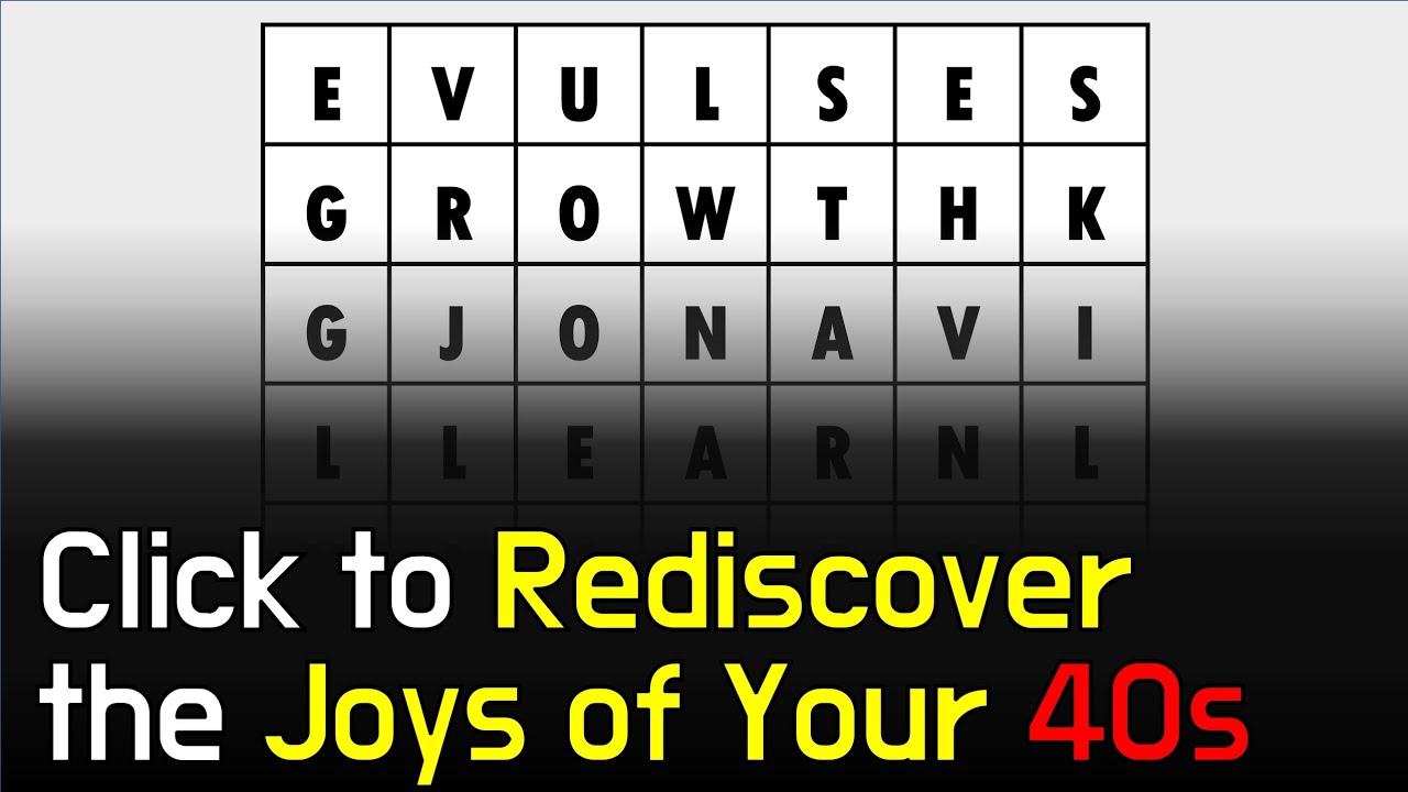 Rediscover the joys of your 40s | Word Search Quiz - YouTube