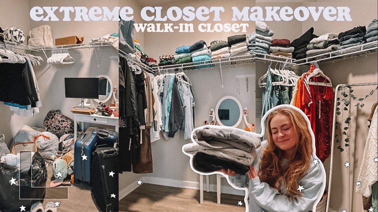EXTREME CLOSET MAKEOVER/TRANSFORMATION | CREATING MY DREAM CLOSET ...