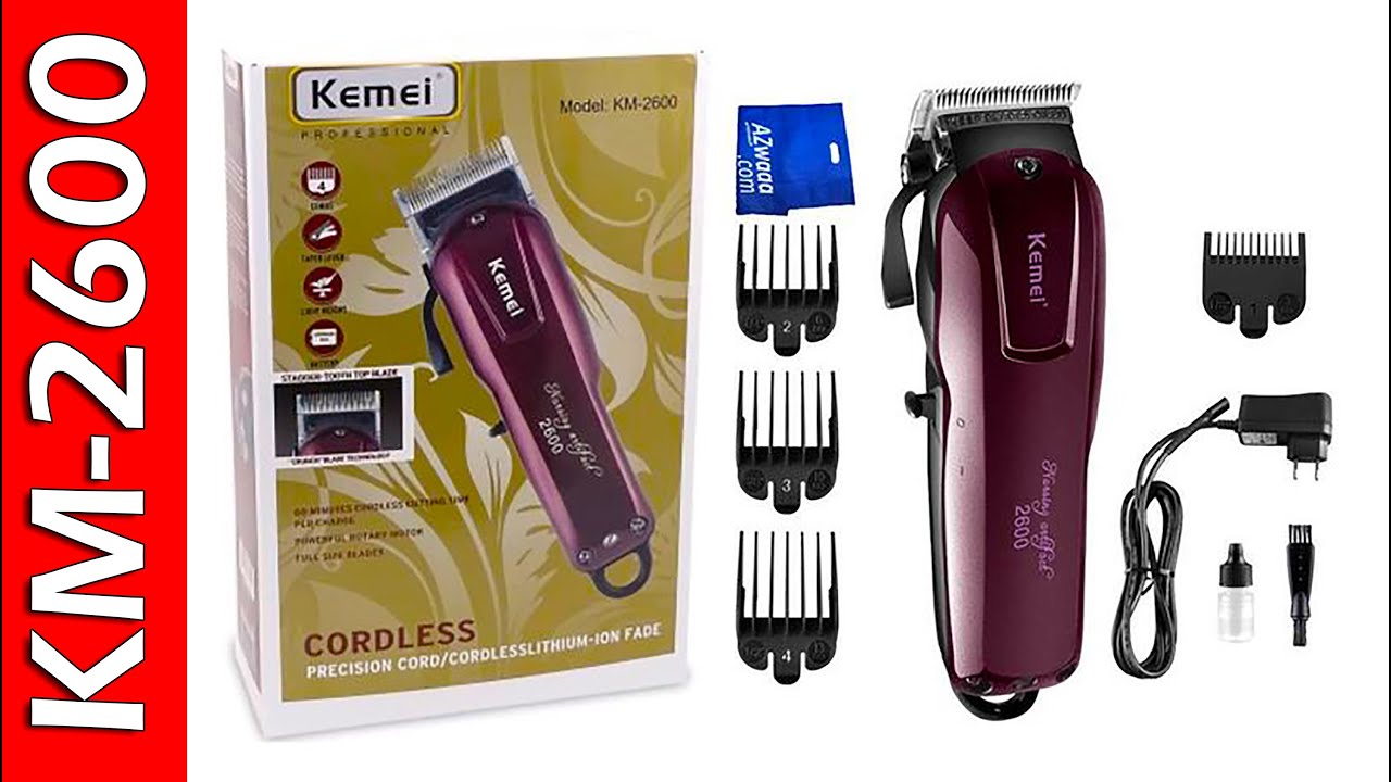 Kemei KM-2600 Cordless Adjustable Hair Clipper & Beard Trimmer ...