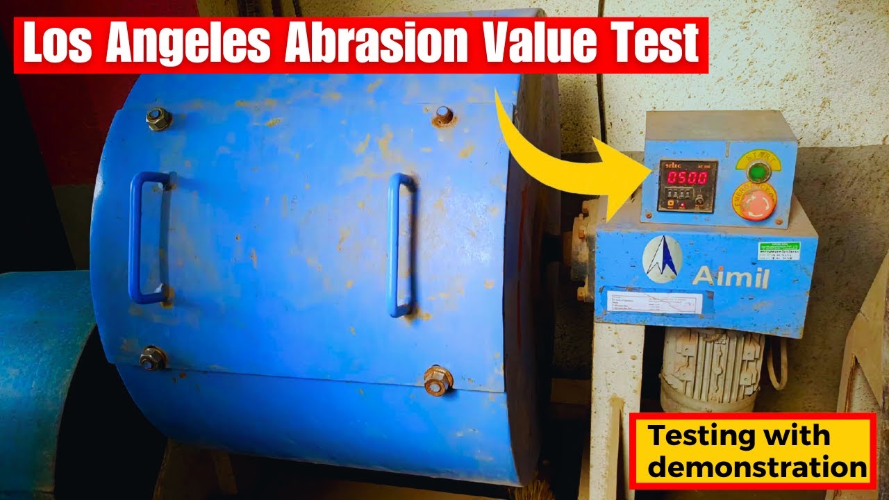 Abrasion value test of aggregate by Los Angeles Abrasion Machine - YouTube