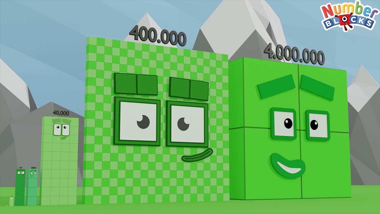 Looking for Numberblocks Comparison 4 to 4,000,000 GIANT Numberblocks ...