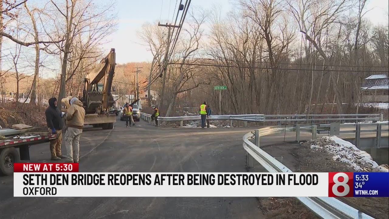 Seth Dan bridge reopens in Oxford after being destroyed in August floods - YouTube
