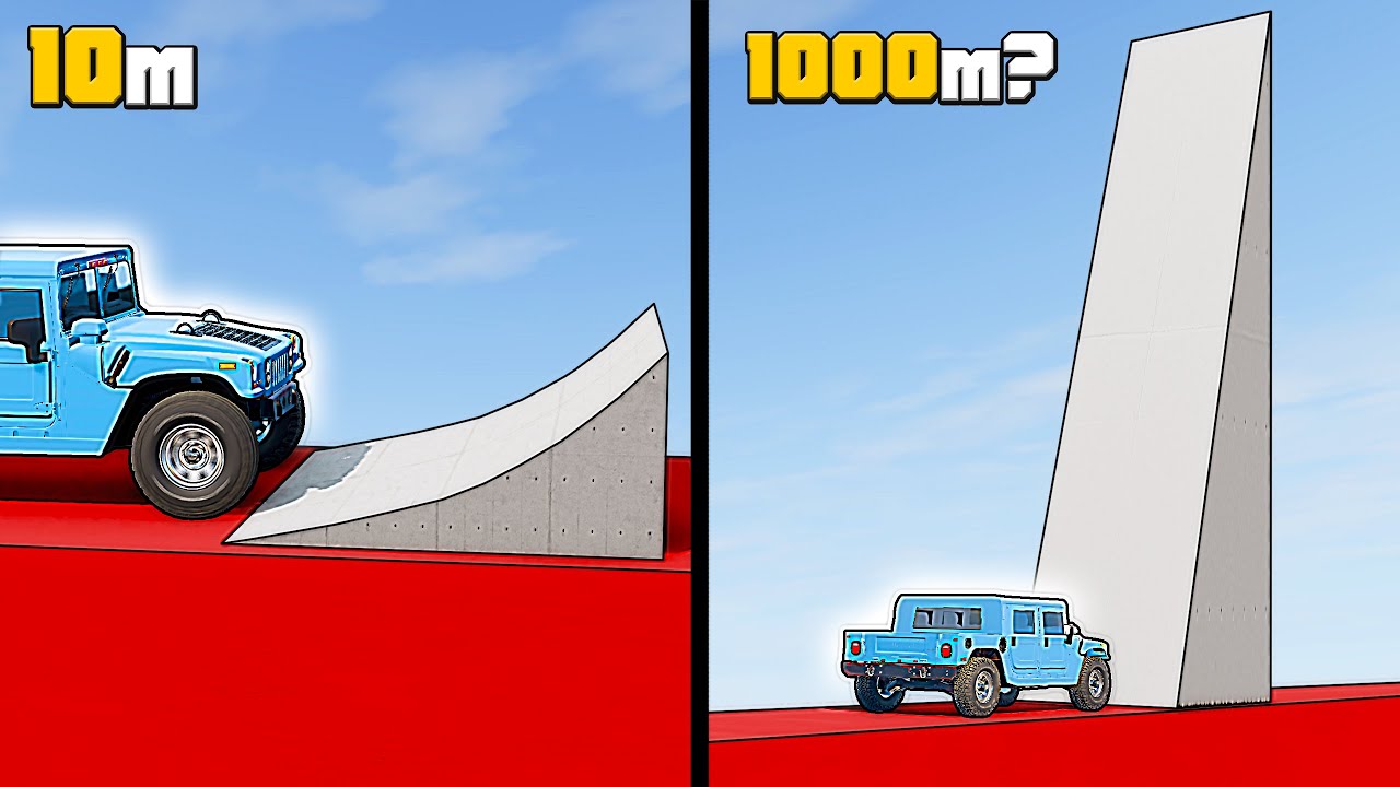 Vehicles VS Different Ramp Angles in BeamNG.drive - YouTube