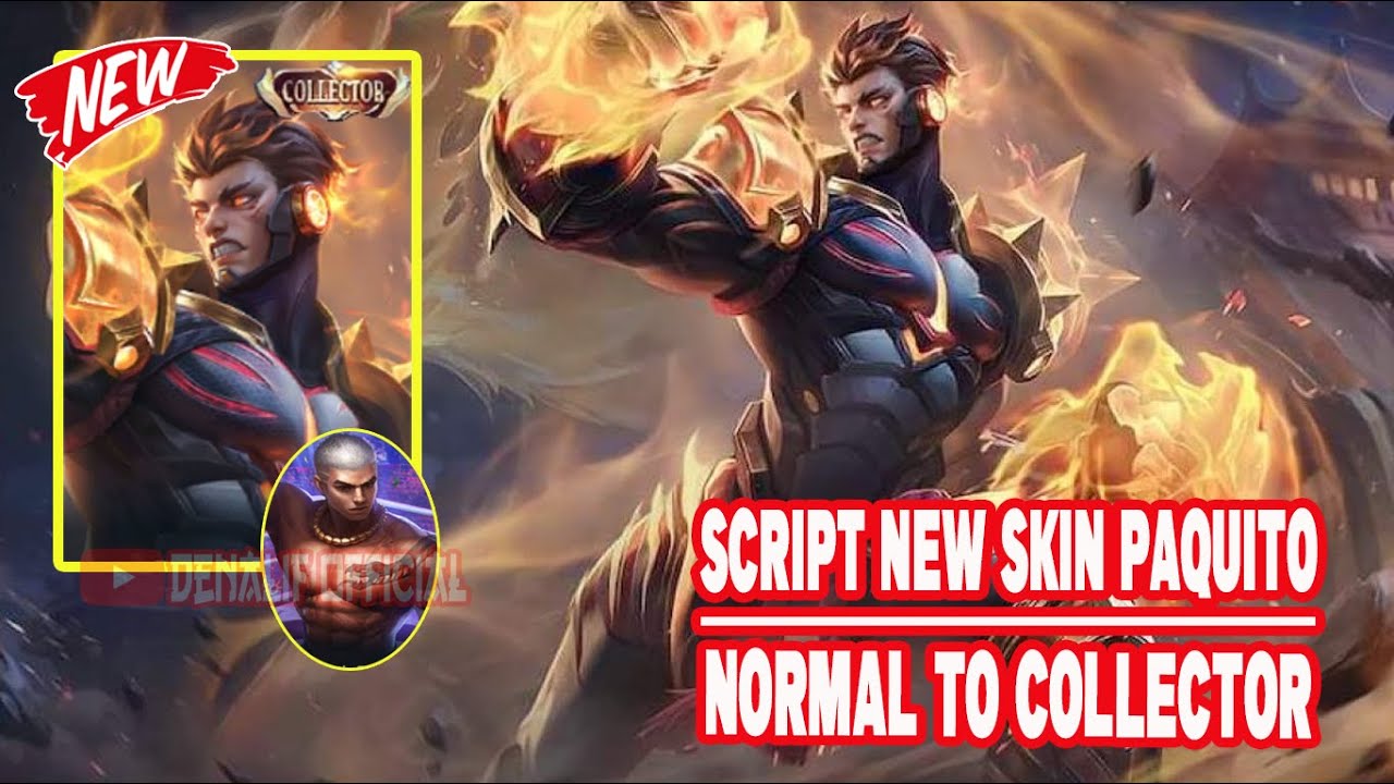 SCRIPT NEW SKIN PAQUITO NORMAL TO COLLECTOR BLAZING TIGER + LOGO | FULL ...