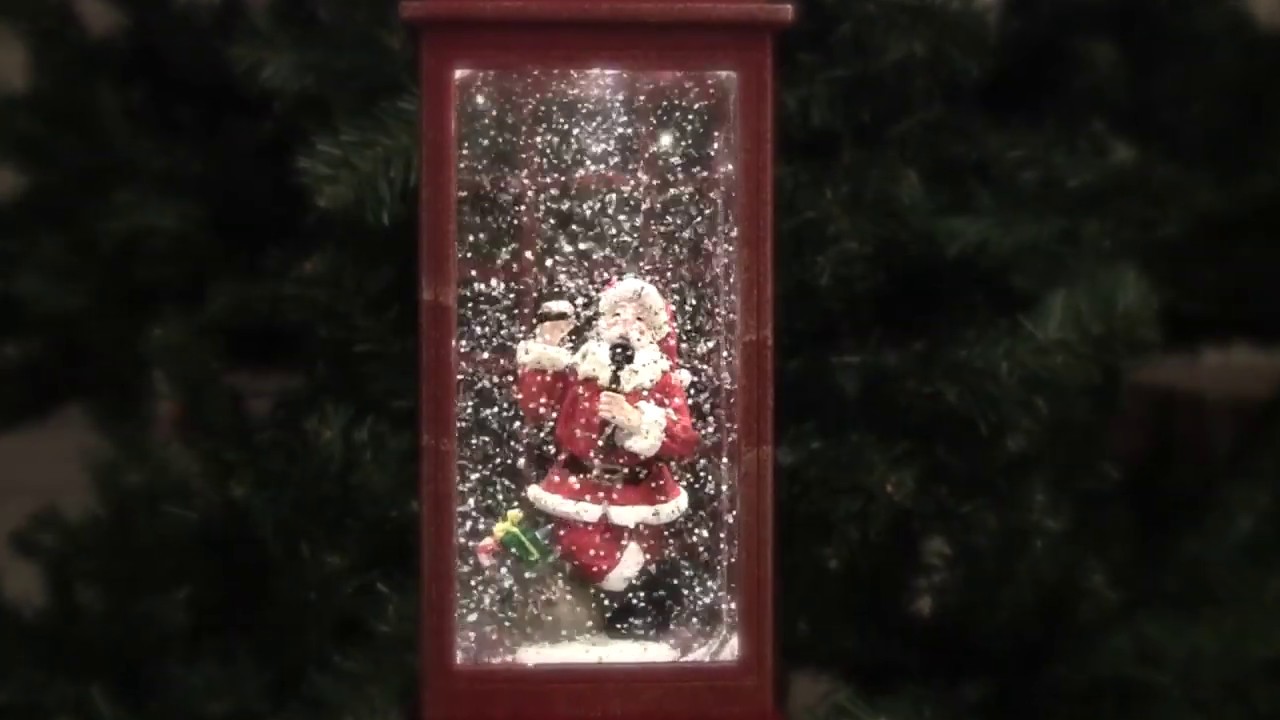 Glitter Santa in English Phone Booth - YouTube