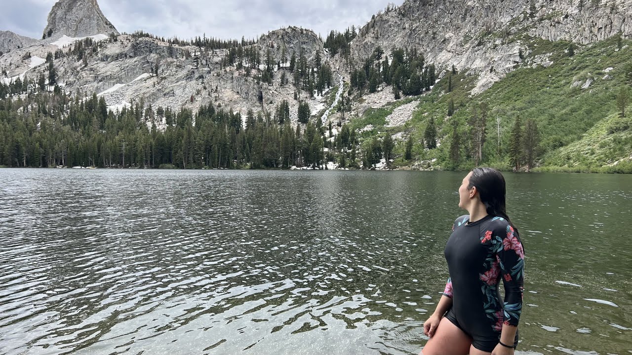 Swimming in a very cold lake - YouTube