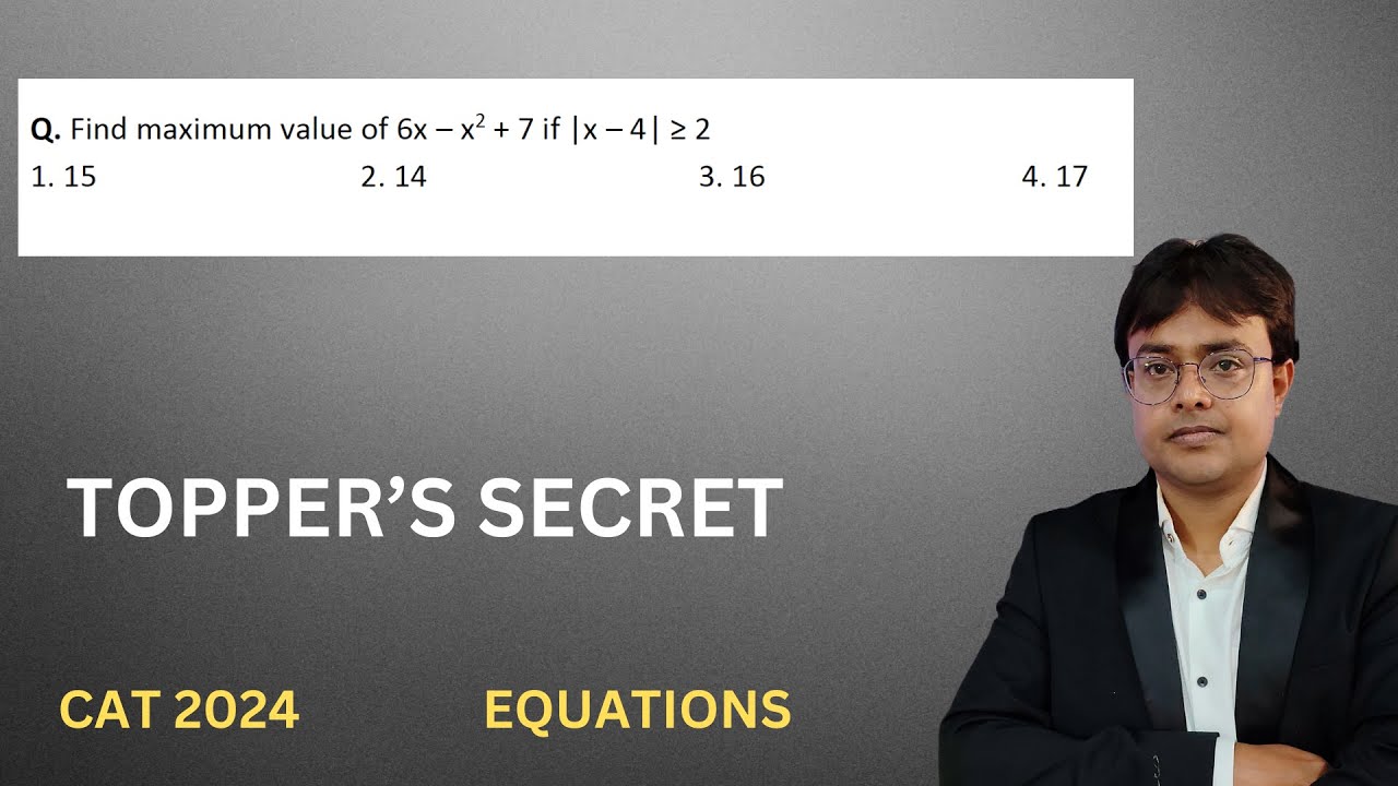 Equation(Algebra) | Learn Toppers Secret | Cat Practice Question ...