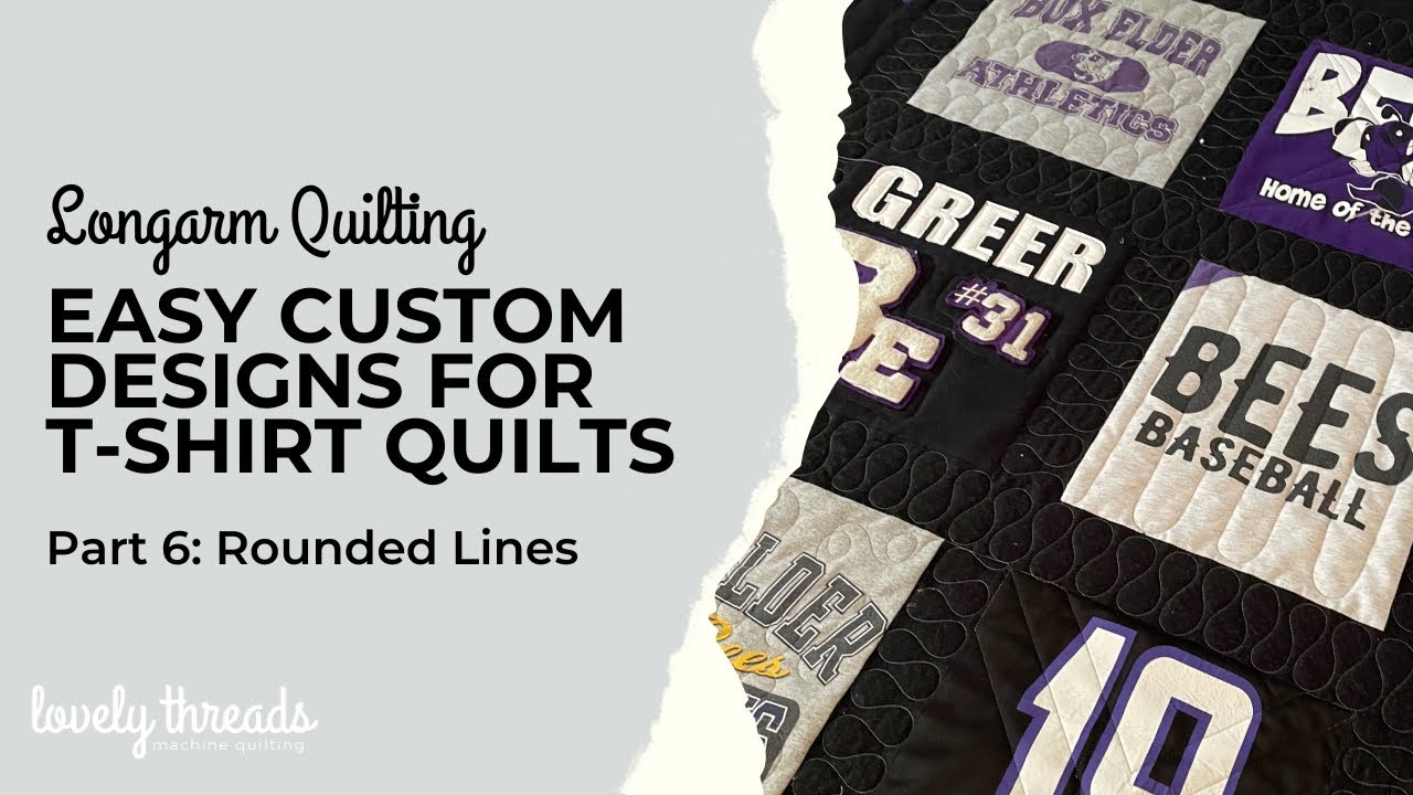 Simple Rounded Vertical Line Quilting on a T-Shirt Quilt. Simple ...