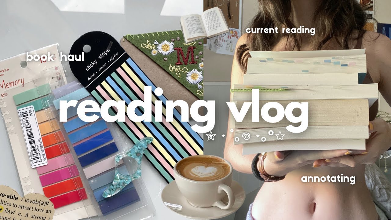 READING VLOG📖🍵book haul, current reading, annotating… - YouTube