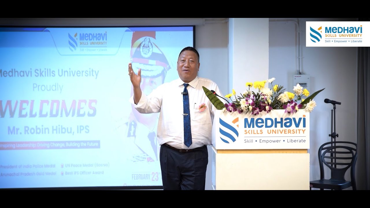 Shri Robin Hibu, IPS, inspires MSU students on skill development & career growth - YouTube