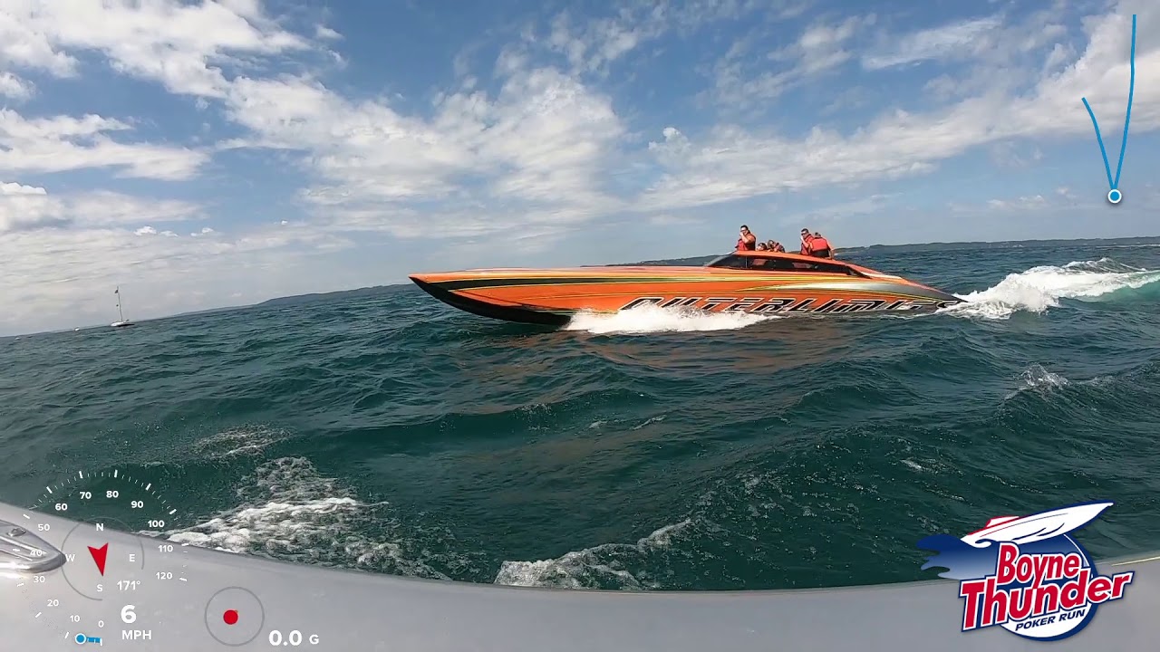 2019 Boyne Thunder Poker Run onboard a Skater 368 - YouTube