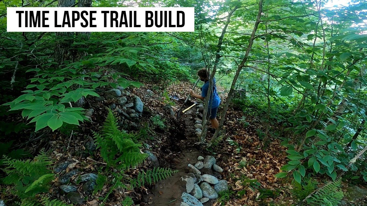 Satisfying bench cut - Backyard MTB trail build ep.3 - YouTube