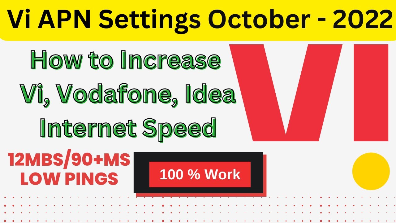 VI APN Settings For Fast Internet | VI Network Problem | How To ...