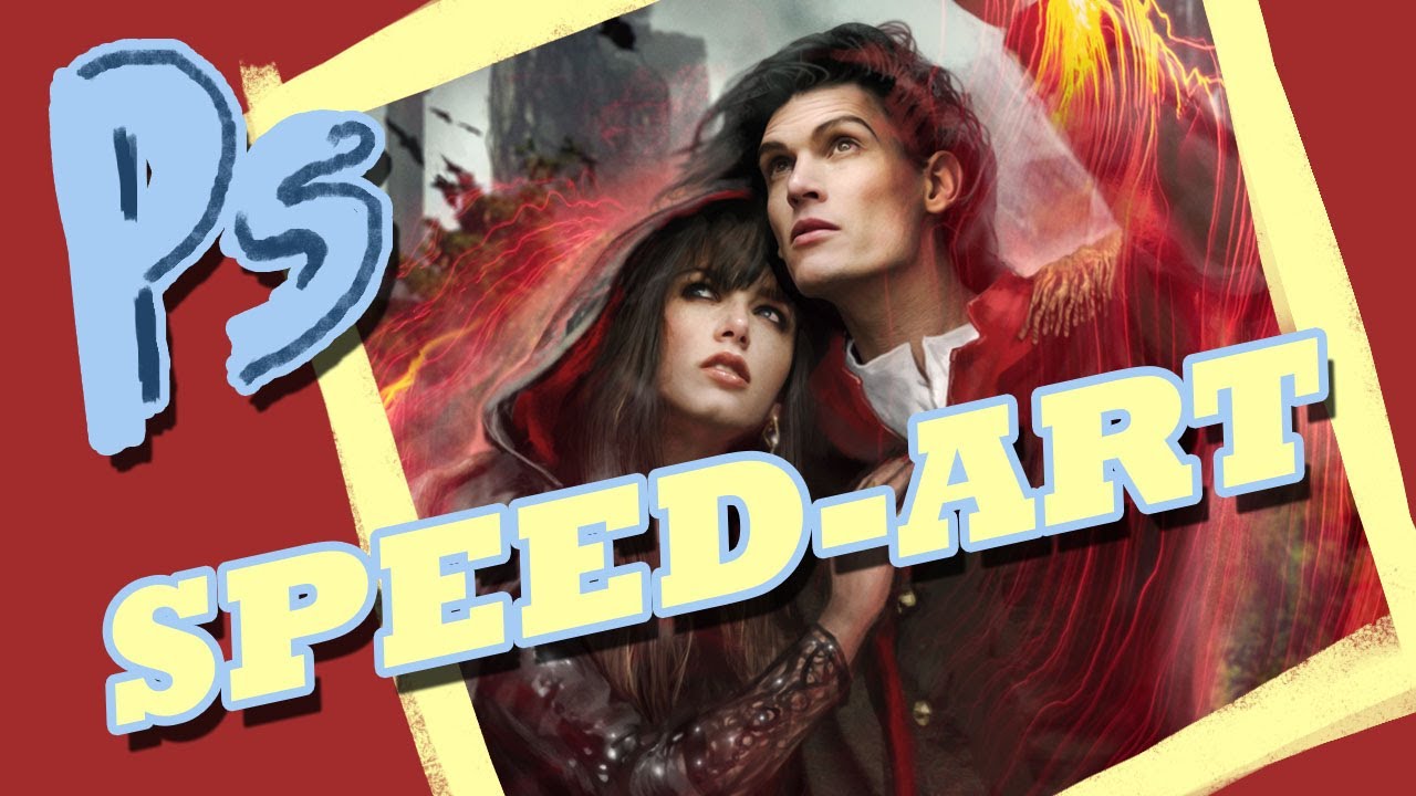 Speed-art & speedpaint. Creating a fantasy book cover. - YouTube