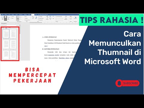 Cara Memunculkan Thumnail Lembar Kerja di Microsoft Word - YouTube