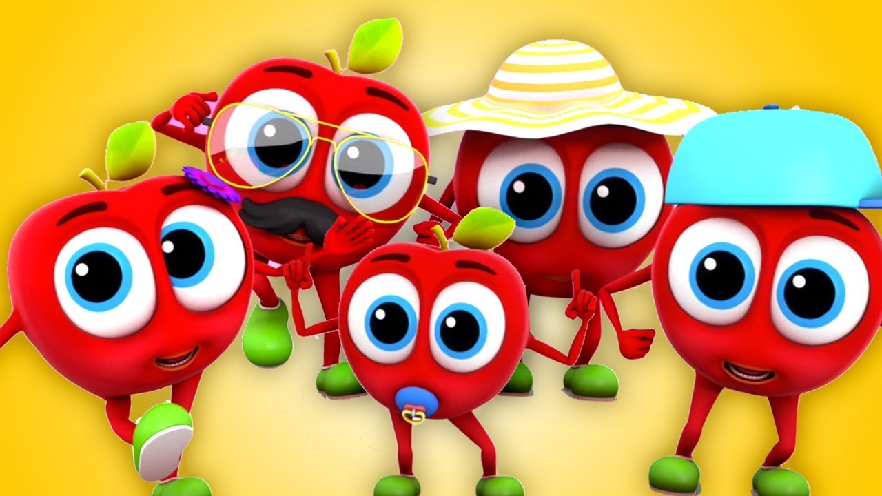 gia đình ngón tay táo | vườn ươm vần | Fruits Song | Apple Finger ...