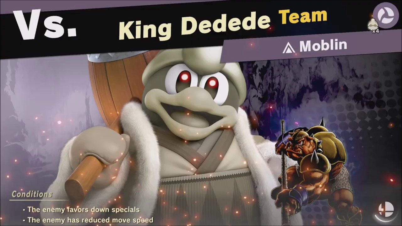 Super Smash Bros Ultimate vs King Dedede Team (Unlocks: Moblin) World ...