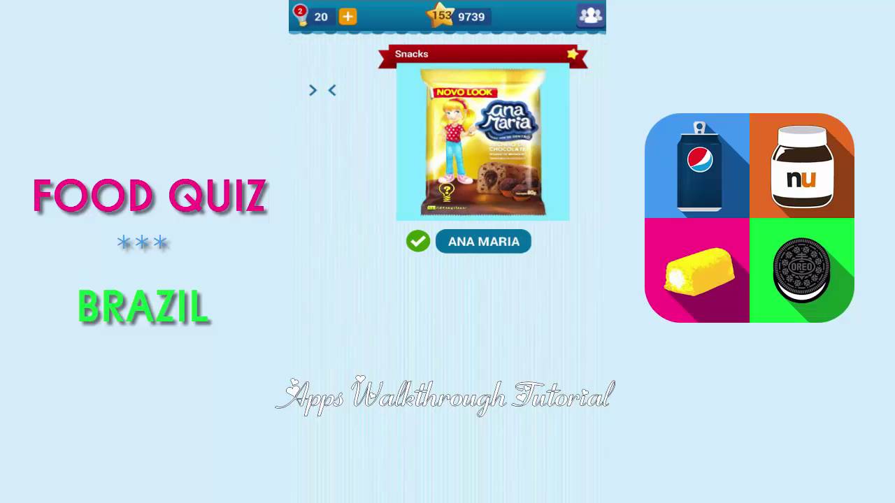 Food Quiz Brazil Pack 17 - All Answers - Walkthrough - YouTube