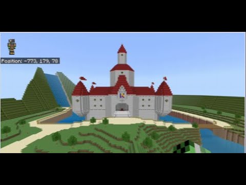 Super Mario 64 Peach's castle in Minecraft - YouTube