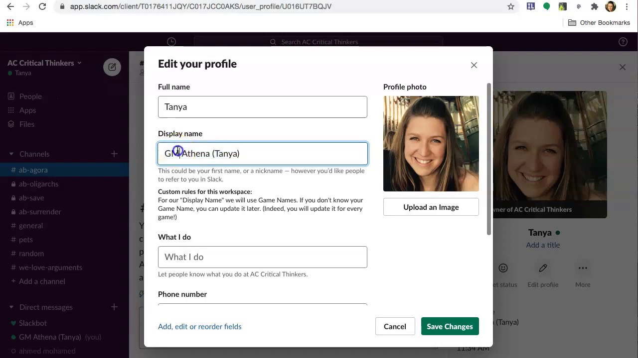 S20CT Slack Profile (Full Name and Display Name) - YouTube