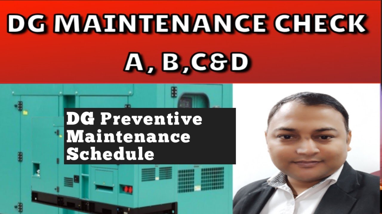 Dg a b c d check| Diesel generator A B C and D check| DG maintenance ...