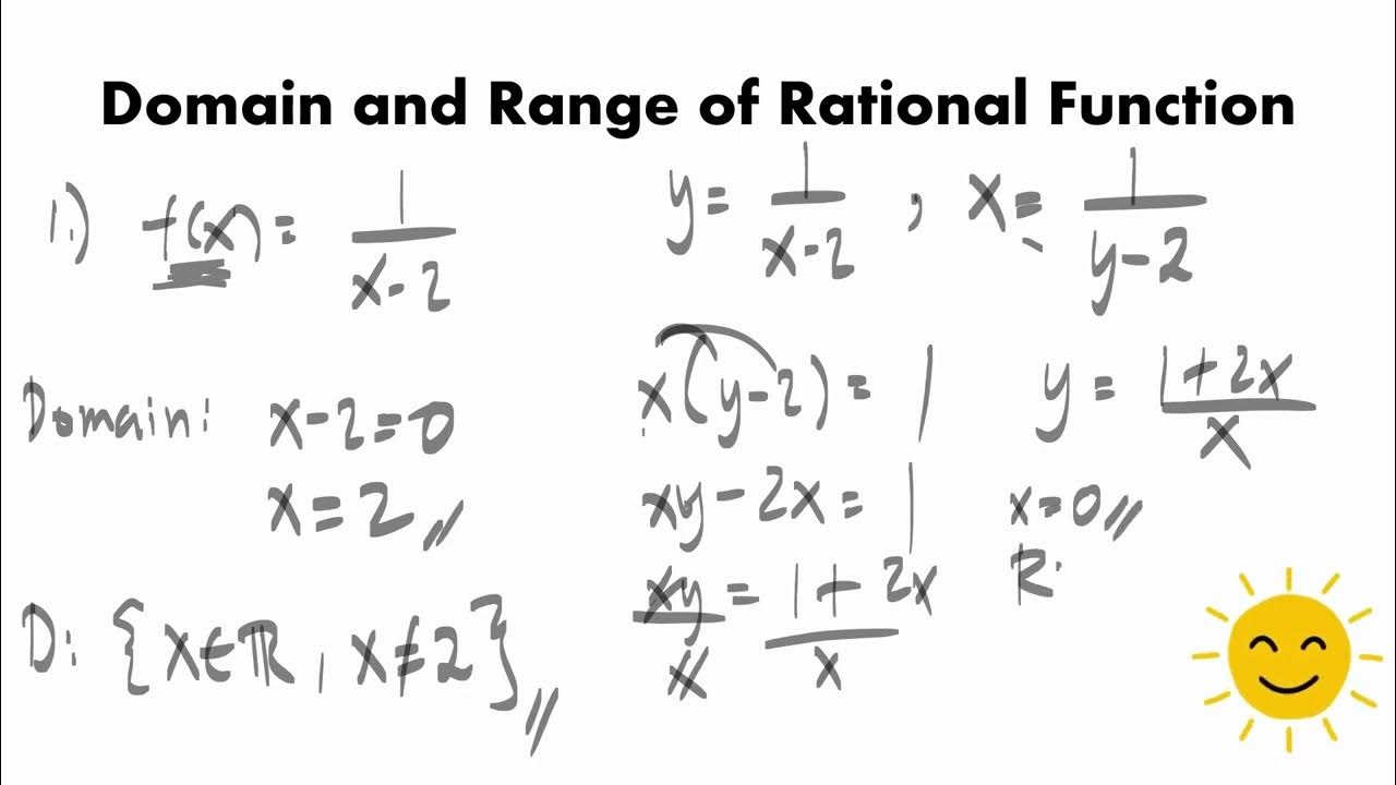 Domain and Range of Rational Function - YouTube