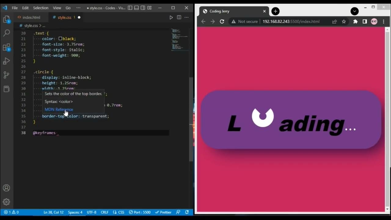 How To Design Loading Animation Button Using Htmlcss Youtube