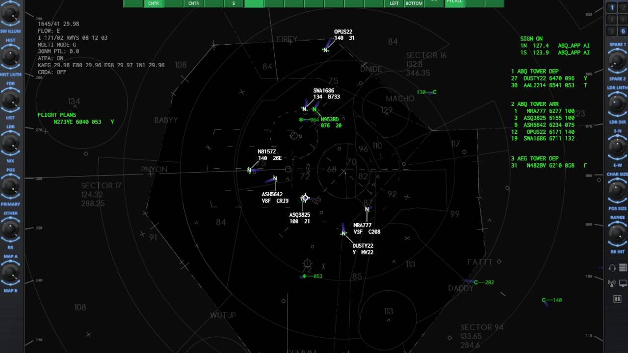 ATCPro Gameplay - Air Traffic Control Simulator - Busy Session at KABQ ...