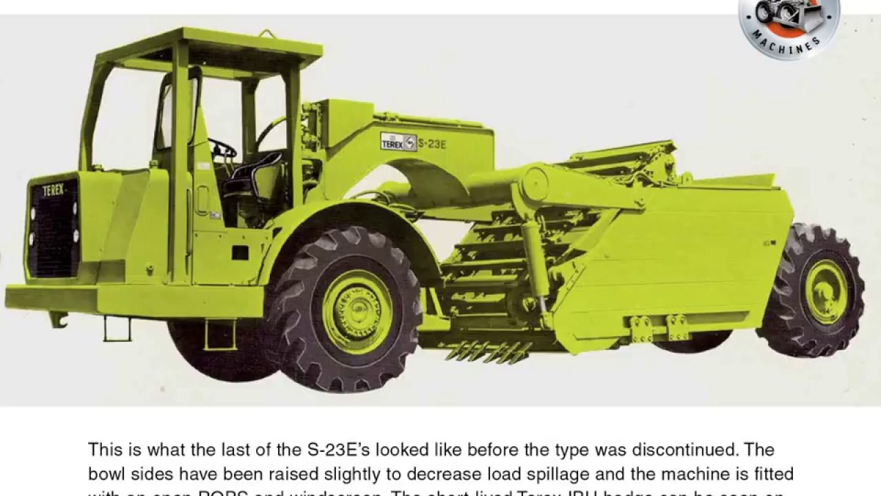 Legendary scrapers- The Terex S-23E twin scraper - YouTube